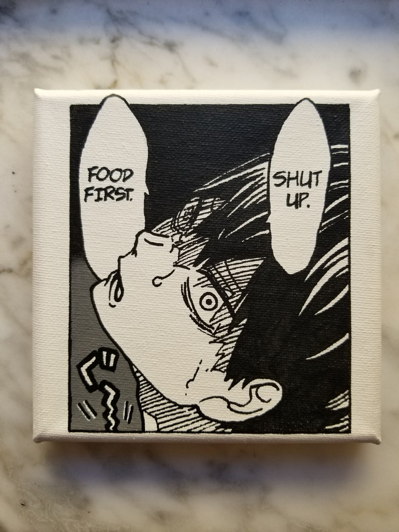 Food First Kageyama Painted Manga Panel (5"x5") - Etsy