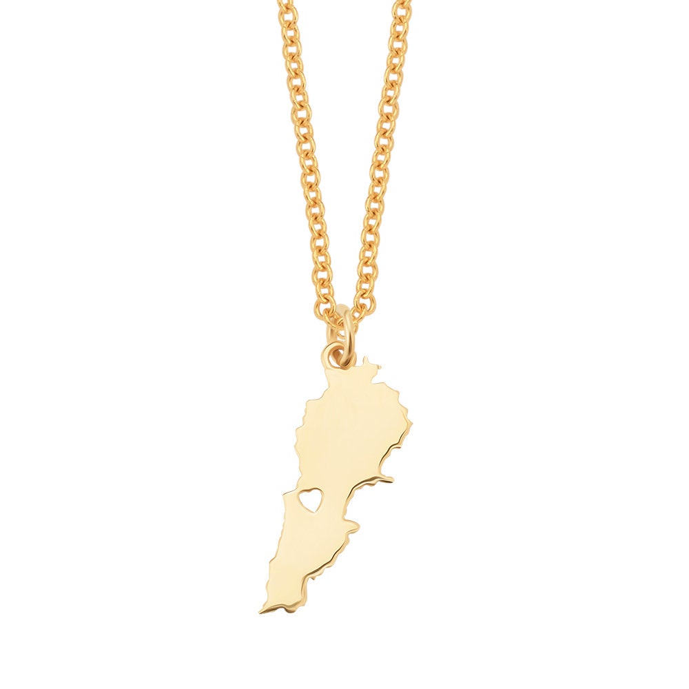 Beirut Heart of Lebanon, Lebanon Jewelry, Lebanon Map Necklace ...