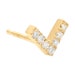 Diamond V Shape Stud Earring - 14k Solid Gold Stud Earring - Etsy