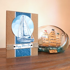 Handmade Father's Day Card, Masculine, Nautical - Etsy