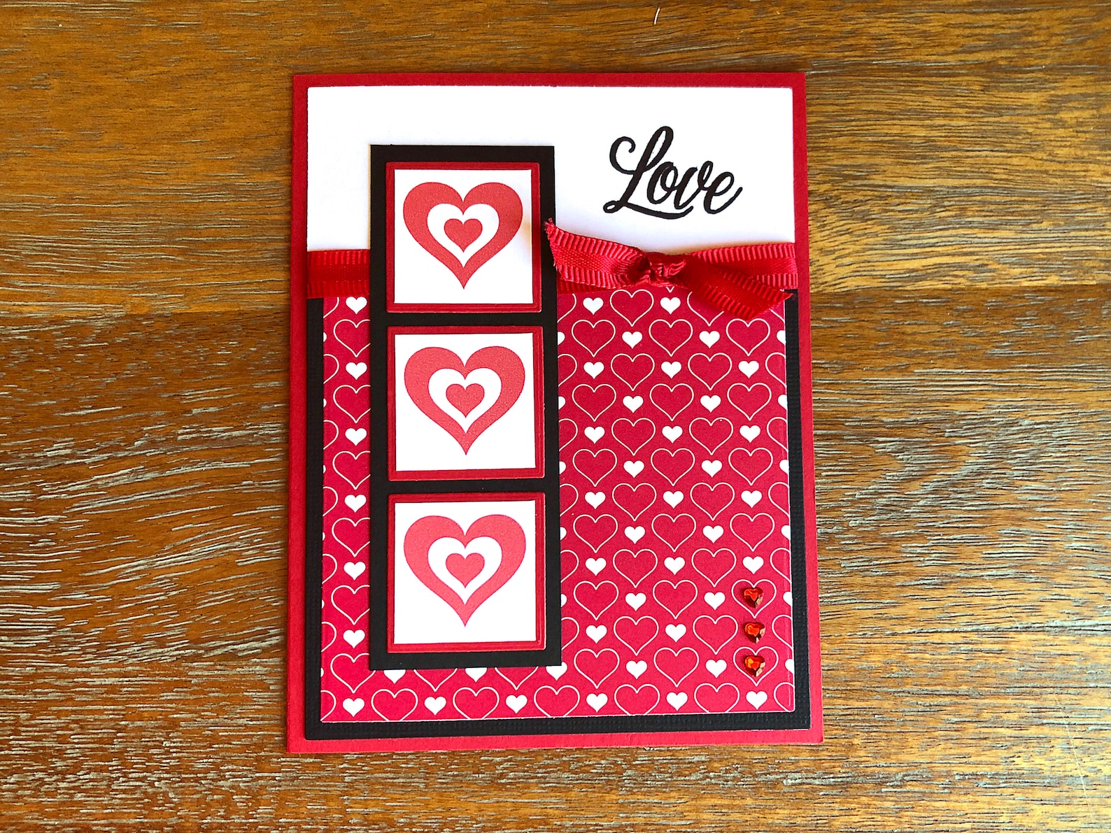 Handmade Valentine Card With Heart Tiles - Etsy