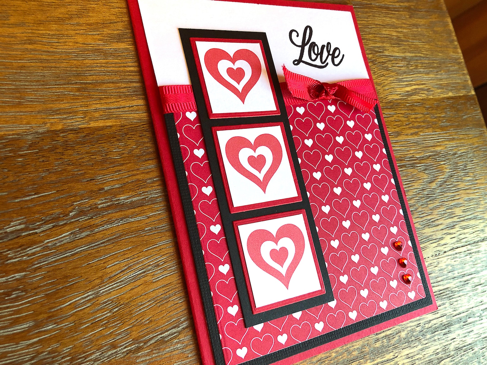Handmade Valentine Card With Heart Tiles - Etsy