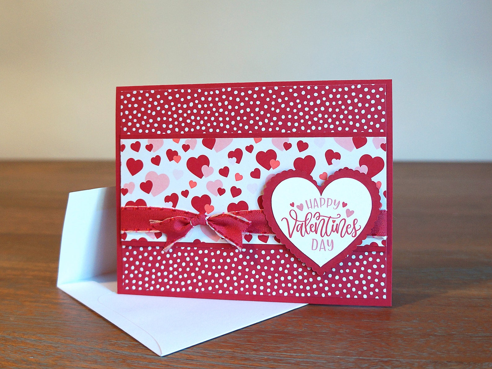 Handmade Valentine Card With Lots of Hearts - Etsy