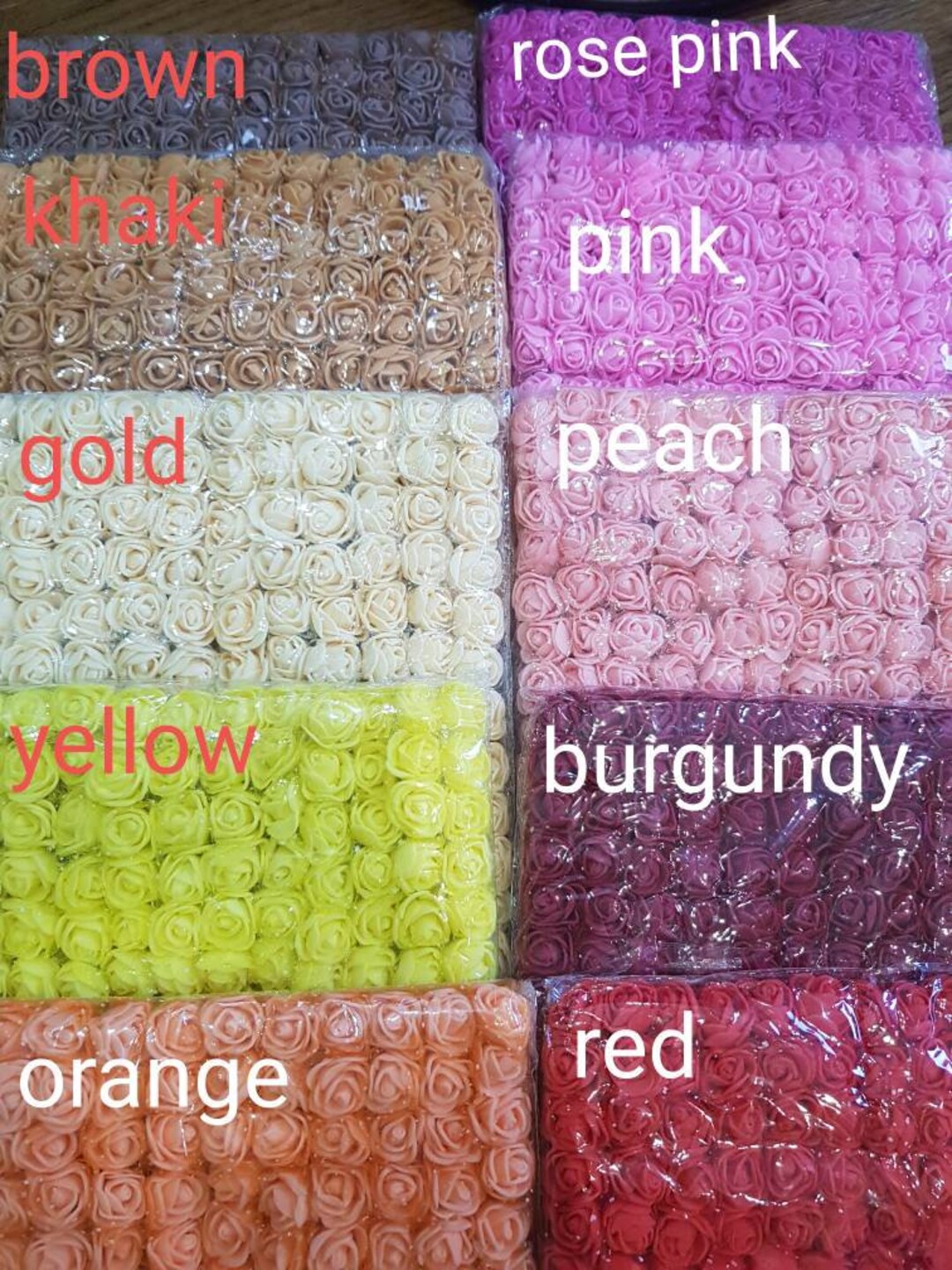 72 Pcs Set of 2cm Mini Foam Roses Flowers. Wedding Decorations. Home ...