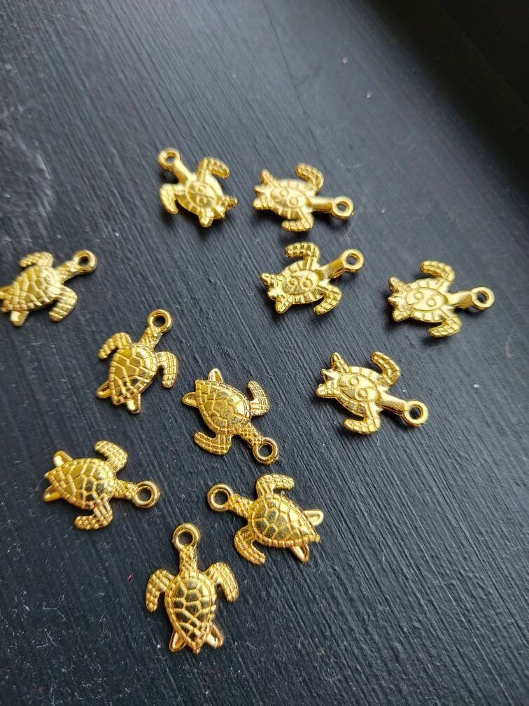 5 Pcs Gold Color Tortoise Charms Perfect for Necklaces - Etsy UK