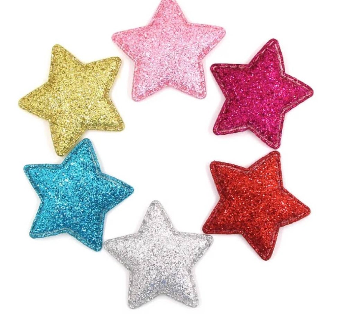 25 Pcs Shiny Star Padded Patches for Clothes Colorful - Etsy UK