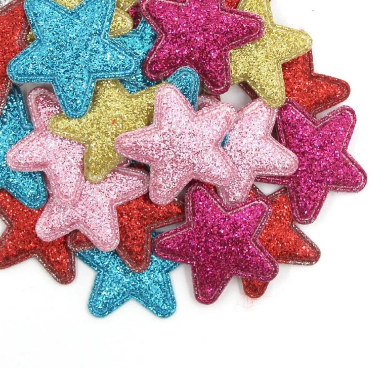 25 Pcs Shiny Star Padded Patches for Clothes Colorful - Etsy UK
