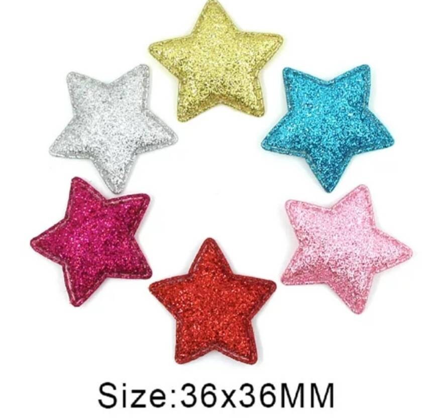 25 Pcs Shiny Star Padded Patches for Clothes Colorful - Etsy UK