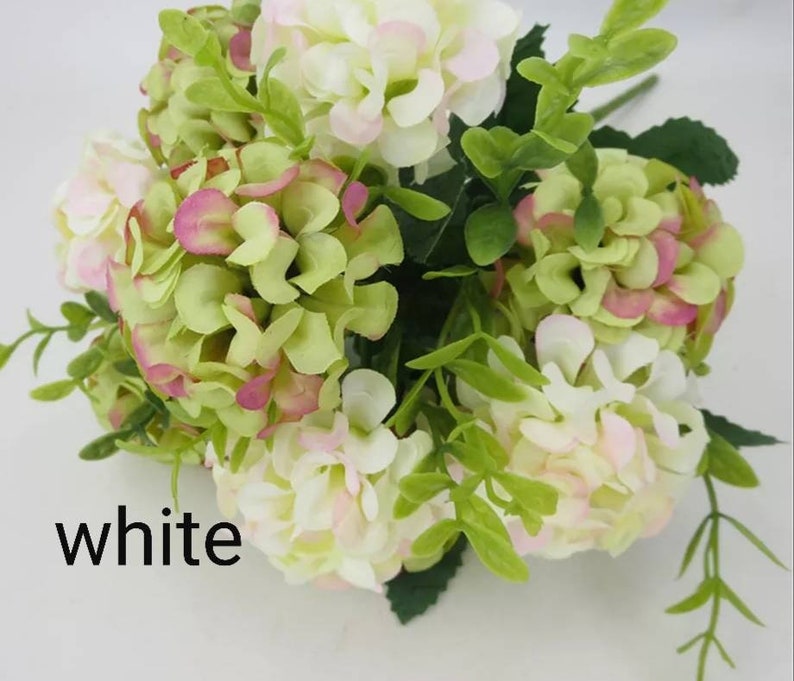 1 Bouquet of Silk Hydrangea Flowers Beautiful Artificial - Etsy UK