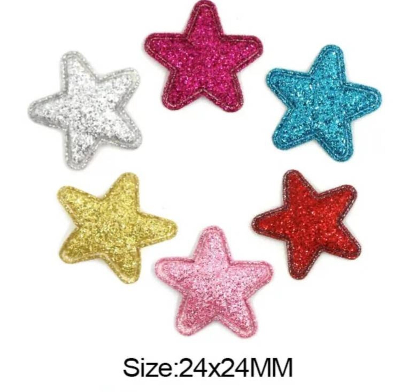 25 Pcs Shiny Star Padded Patches for Clothes Colorful - Etsy UK