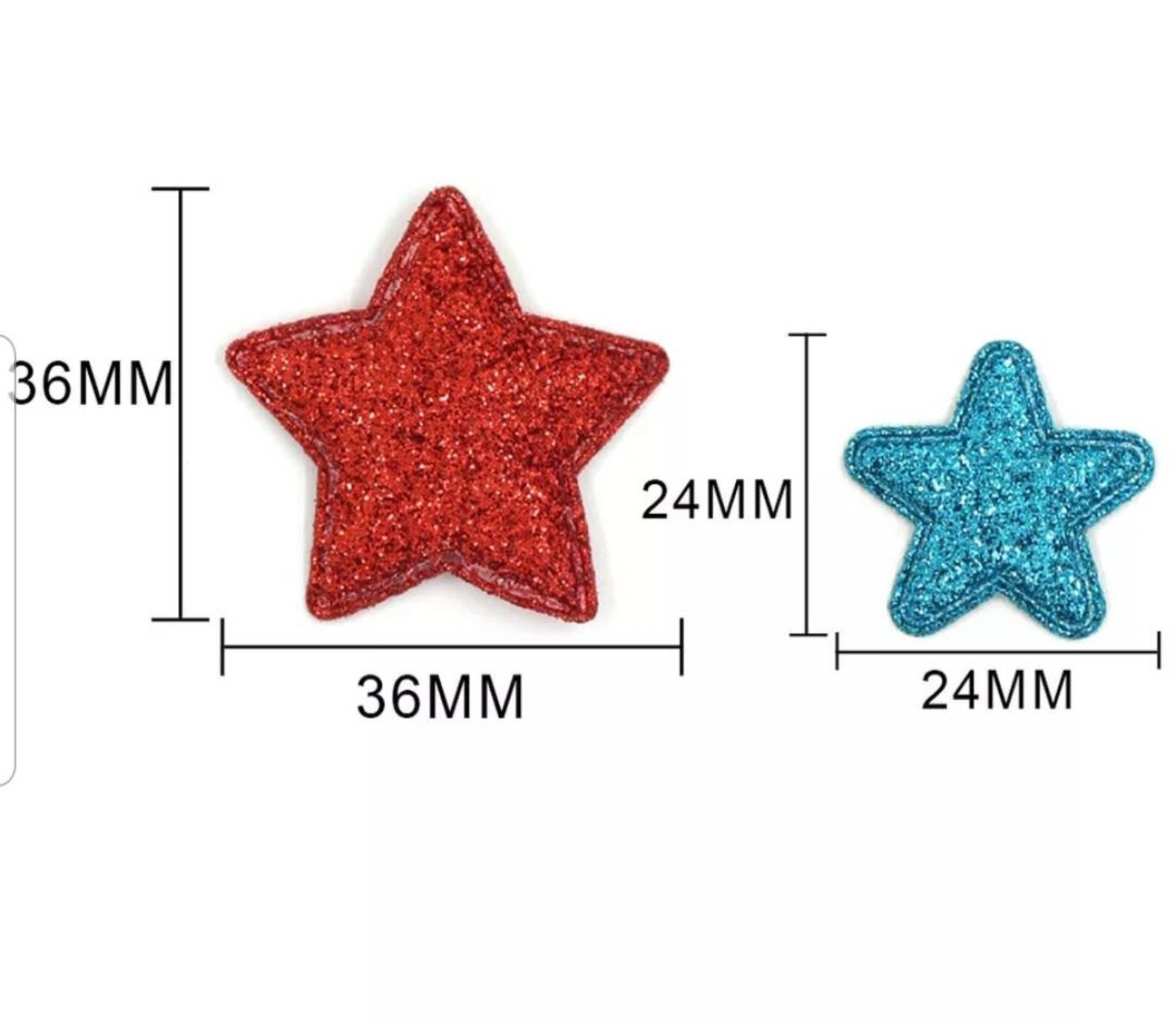 25 Pcs Shiny Star Padded Patches for Clothes Colorful - Etsy UK