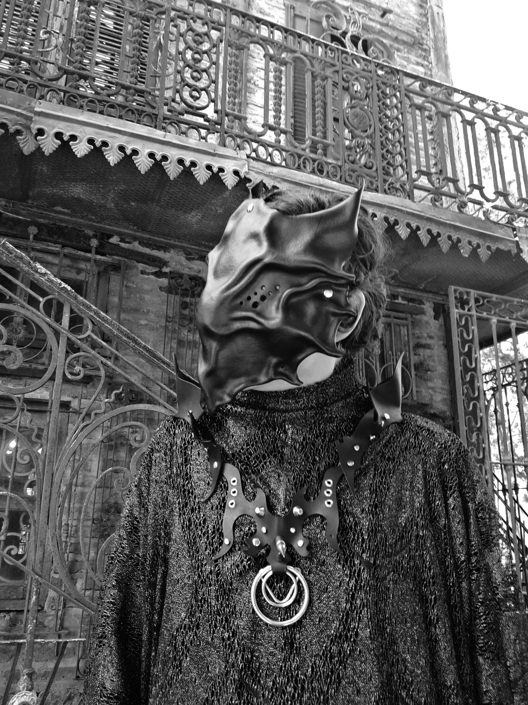 Black Satyr Cosplay Ritual Mask Abstract Deity Mythological - Etsy