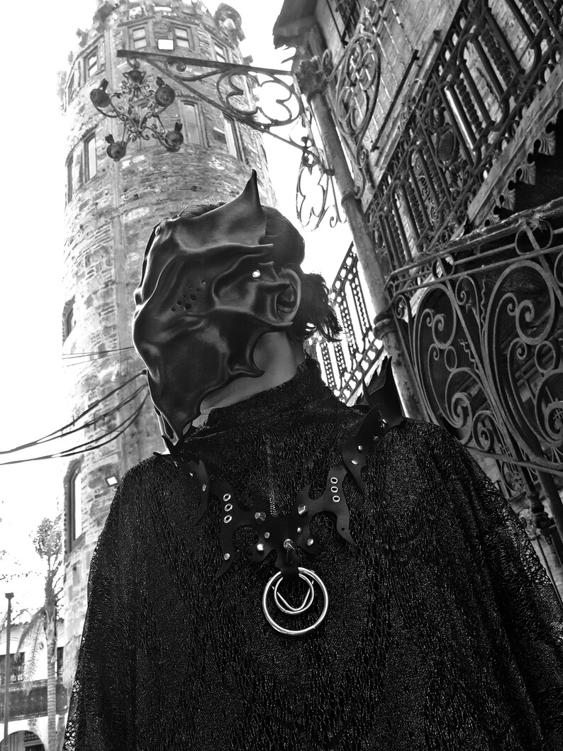 Black Satyr Cosplay Ritual Mask Abstract Deity Mythological - Etsy