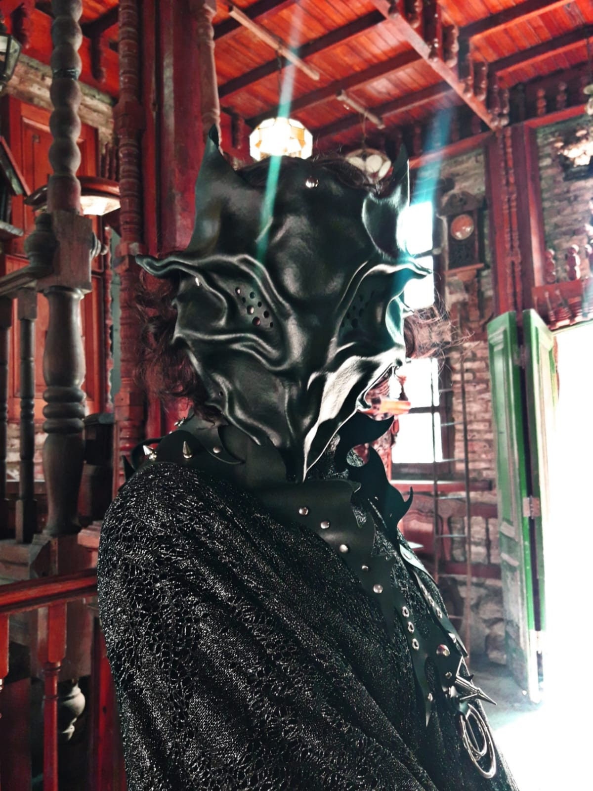 Black Satyr Cosplay Ritual Mask Abstract Deity Mythological - Etsy