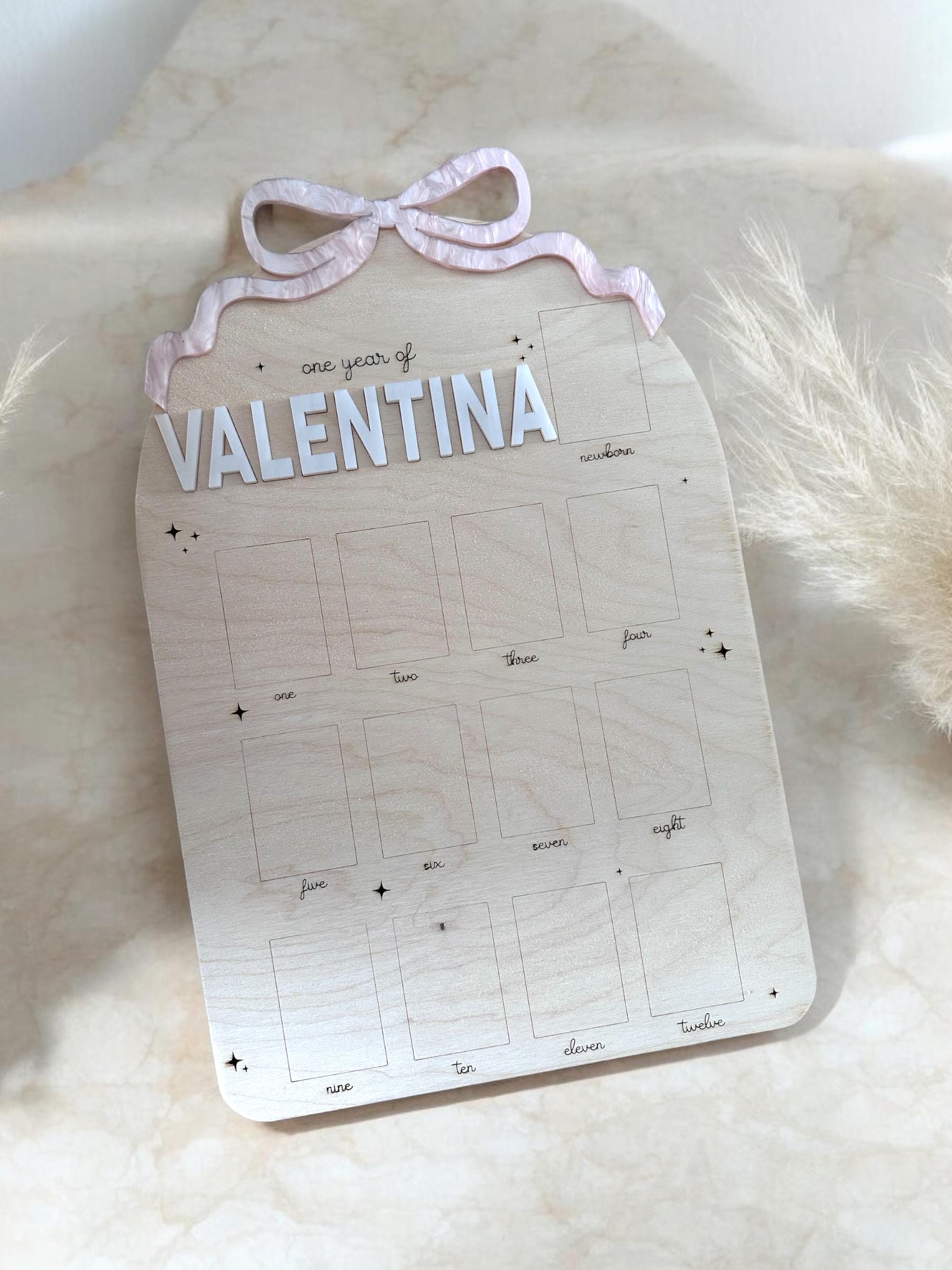 First Year Of…. Monthly Pictures Plaque - Etsy