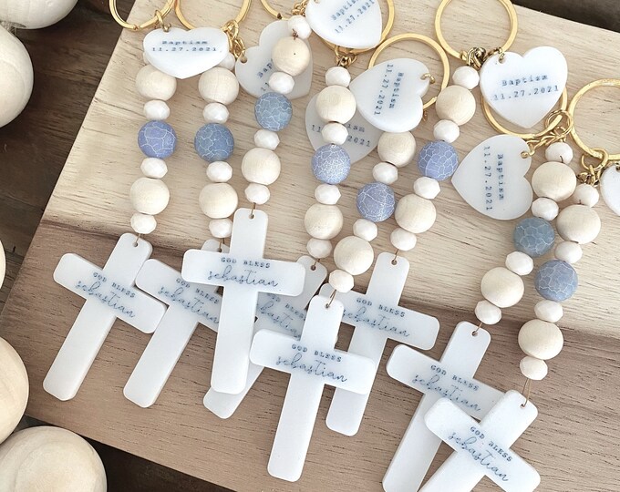Cross Keychain Favors - Etsy
