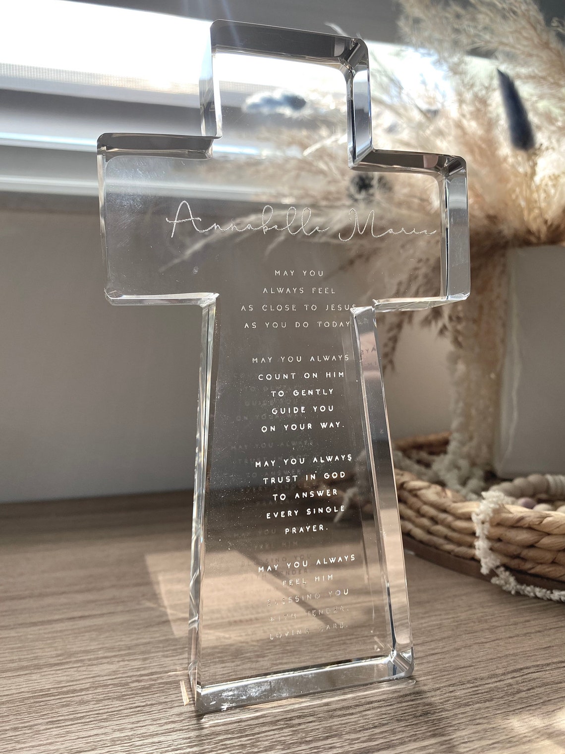 Glass Cross Sculpture - Etsy