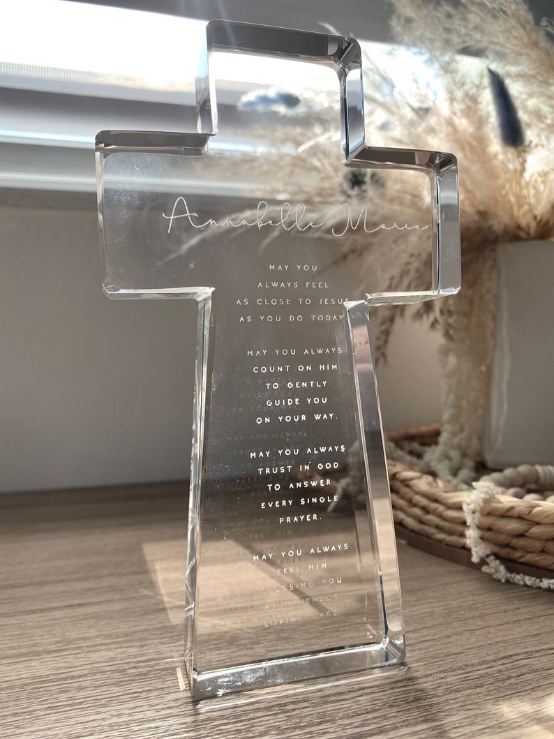 Glass Cross Sculpture - Etsy