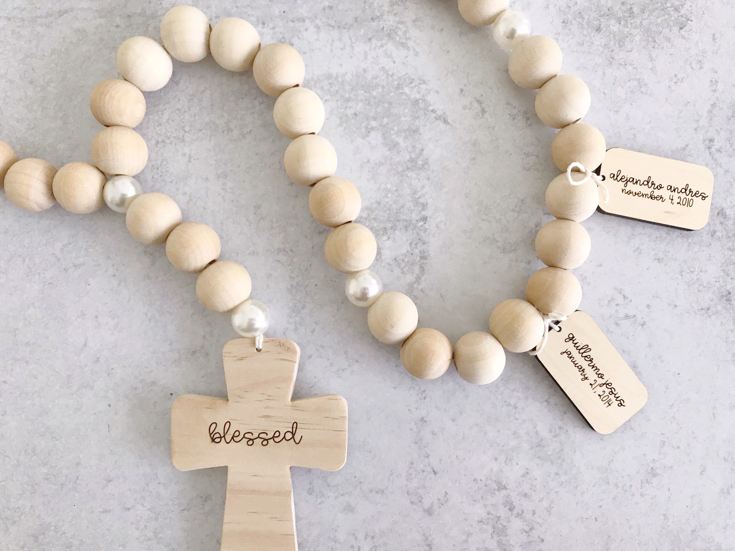 Tags** Add to Your Rosary With Any Name & DOB - Etsy