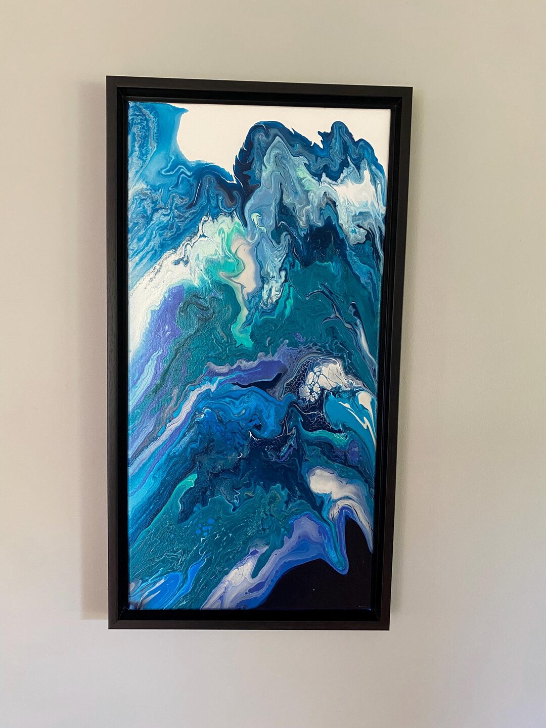 Frozen (framed 12x24" Acrylic Painting) - Etsy