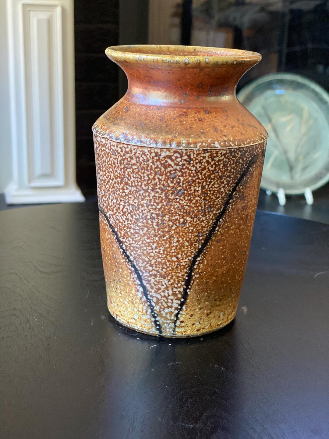 Handcrafted Salt-fired Vase | Jug Shape With Orange Peel Texture ...