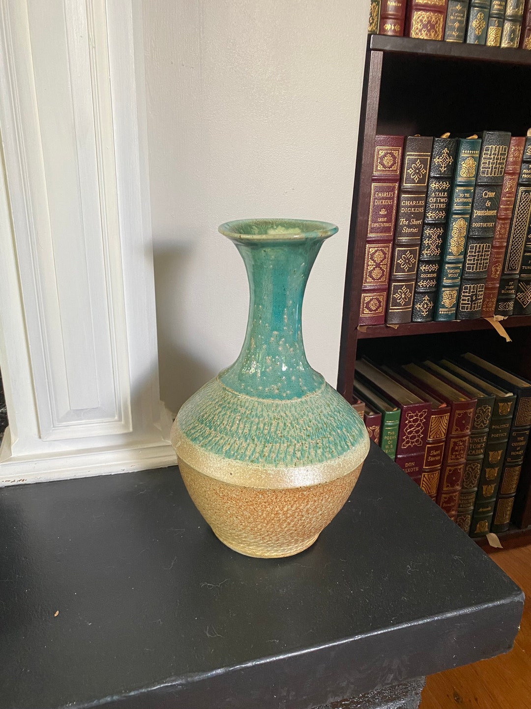 Egyptian Style Turquoise and Bronze Vase - Etsy