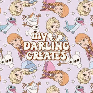 Magical Ice Princess Repeating Pattern for Fabric Sublimation ...