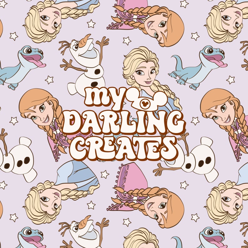 Magical Ice Princess Repeating Pattern for Fabric Sublimation ...