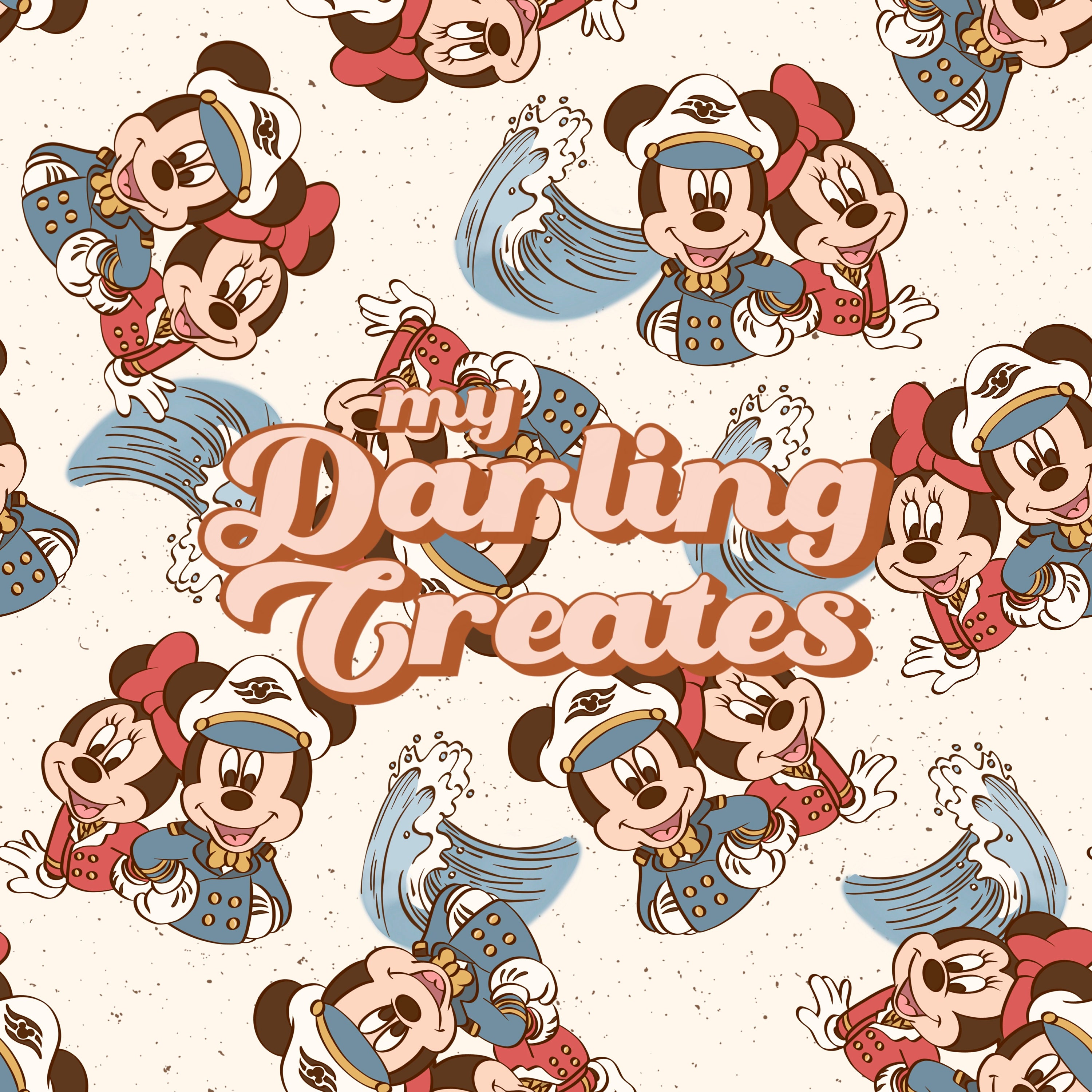Mouse Cruise Summer Repeating Pattern for Fabric Sublimation | Seamless ...