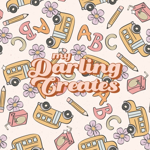 Back to School Pattern Retro School Seamless Repeat Pattern - Etsy