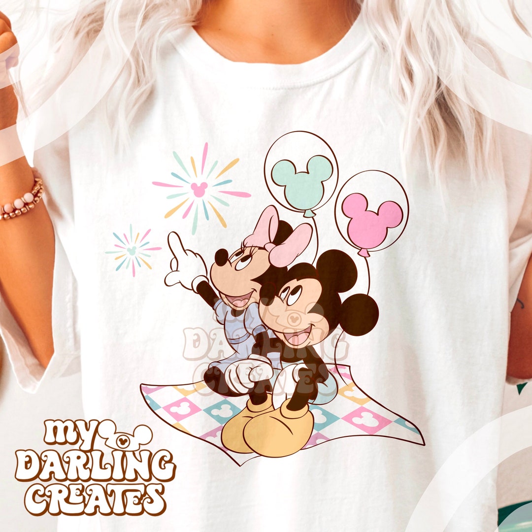 PNG Magical Pastel Mouse Fireworks Park Day PNG for Tshirt Sublimation ...