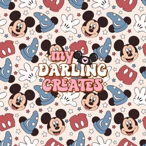 BUNDLE DEAL 3 Magical Mouse Red Seamless File and PNG for Tshirt and ...