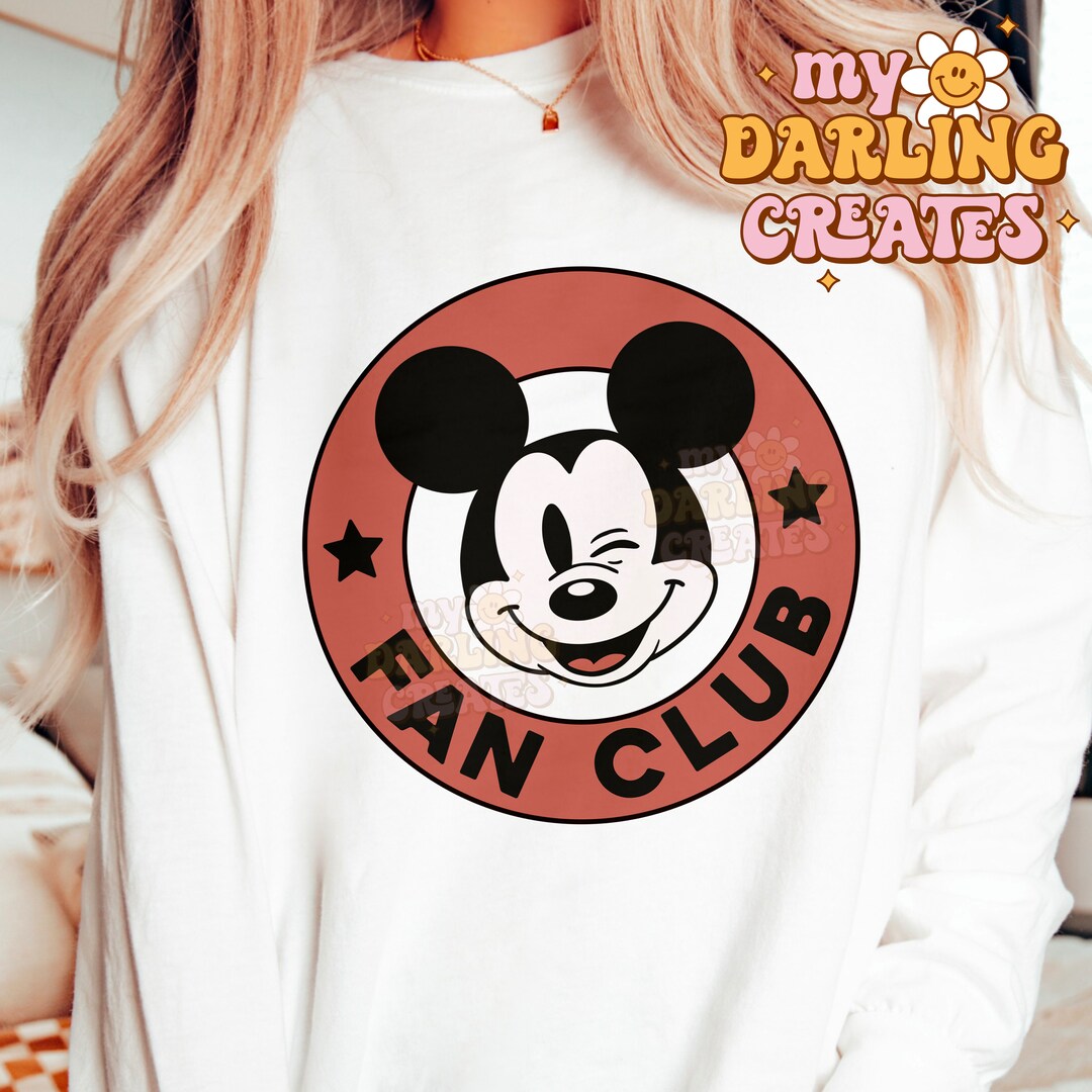 Mouse Fan Club Red PNG for Tshirt Sublimation | Tshirt Design - Etsy