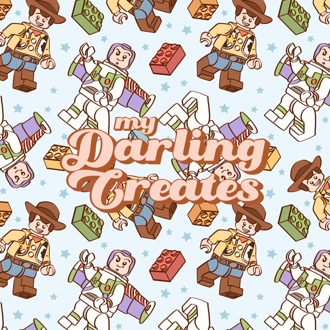 Toy Gang Boys Cowboy Blocks Pattern Seamless Repeat Pattern for Fabric ...