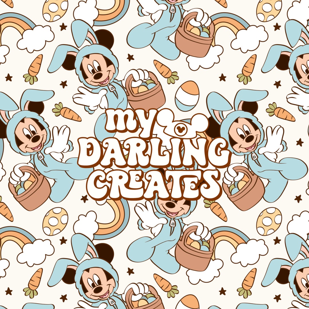 Magical Mouse Easter Bunny Spring Repeating Pattern for Fabric ...