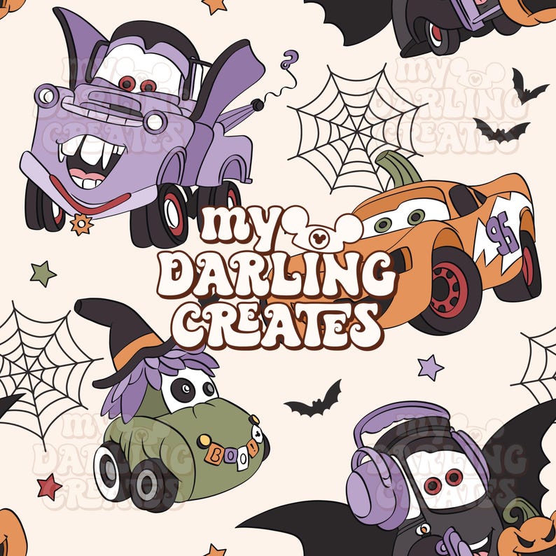 Magical Halloween Cars Spooky and Fall Theme Park | Digital Download ...
