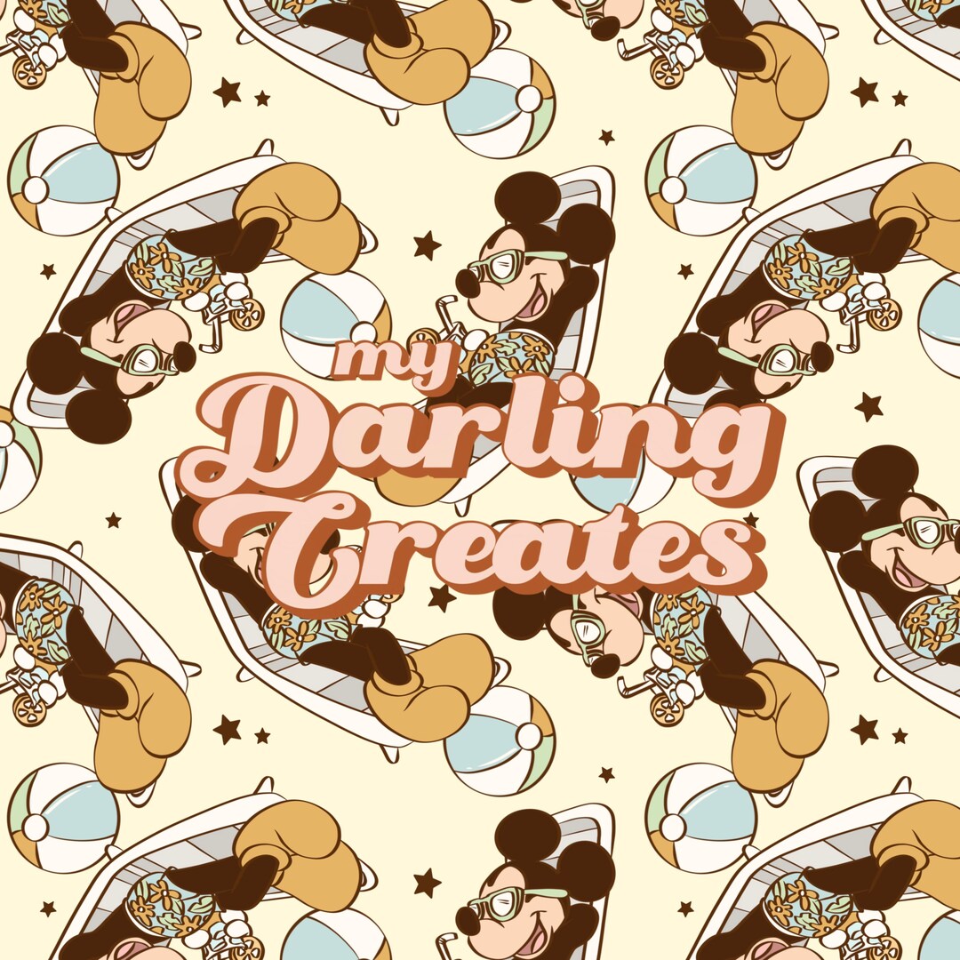 Chill Mouse Summer Repeating Pattern for Fabric Sublimation | Seamless ...