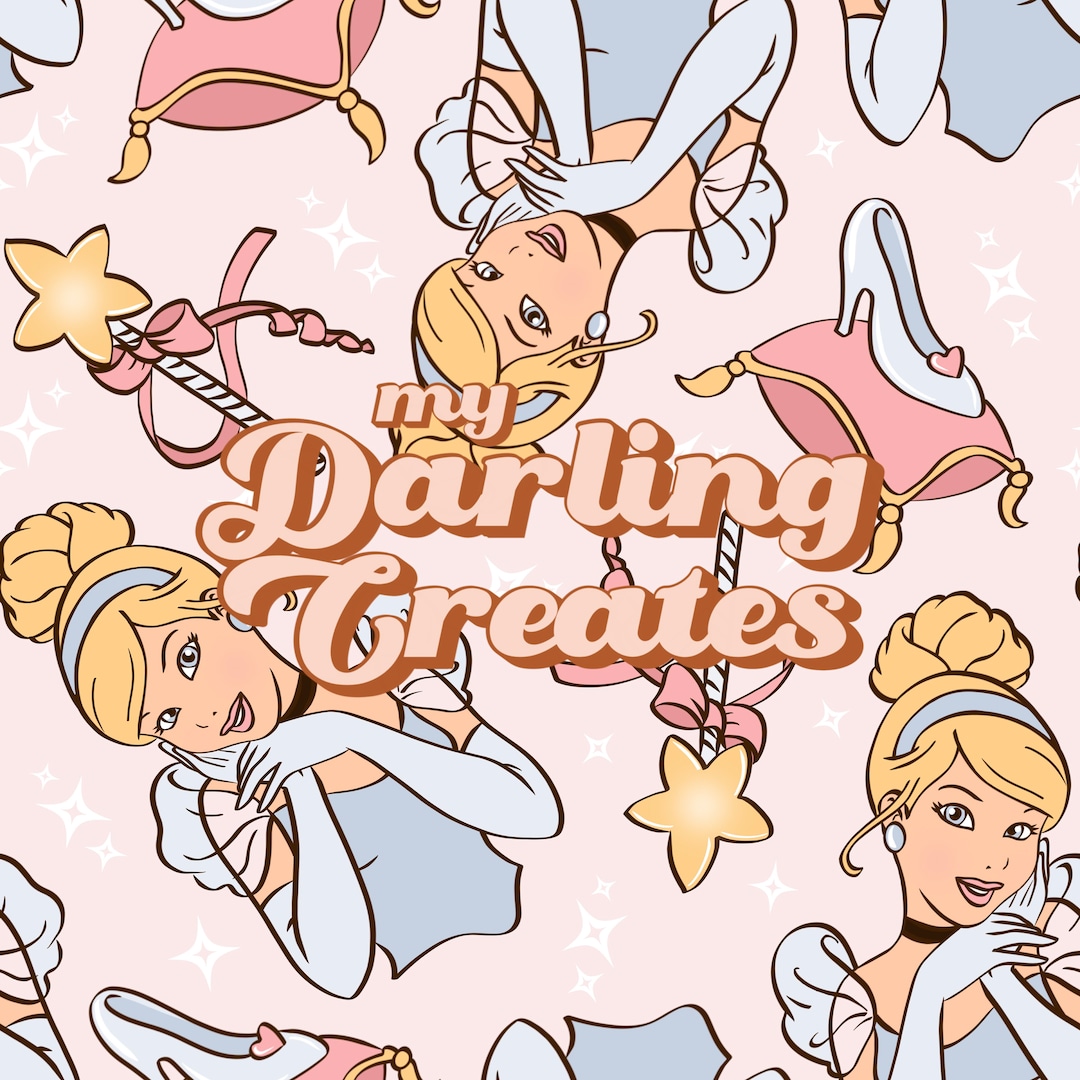 Blue Princess Magical Repeating Pattern for Fabric Sublimation ...