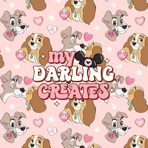 Valentines so Fetch Dog Candy Hearts Seamless File for Fabric ...