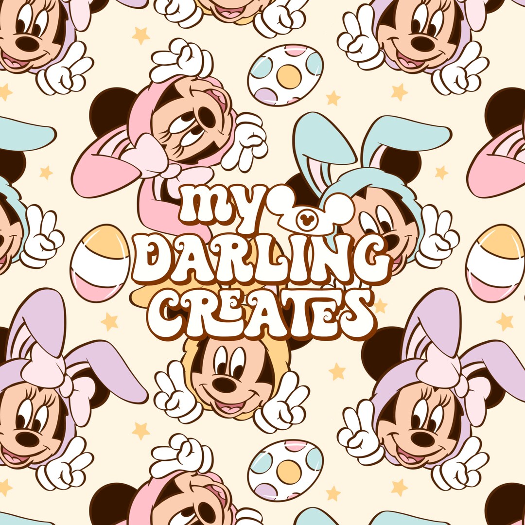 Magical Mouse Easter Bunny Spring Repeating Pattern for Fabric ...
