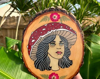 Mushroom Wood Burning Art - Etsy