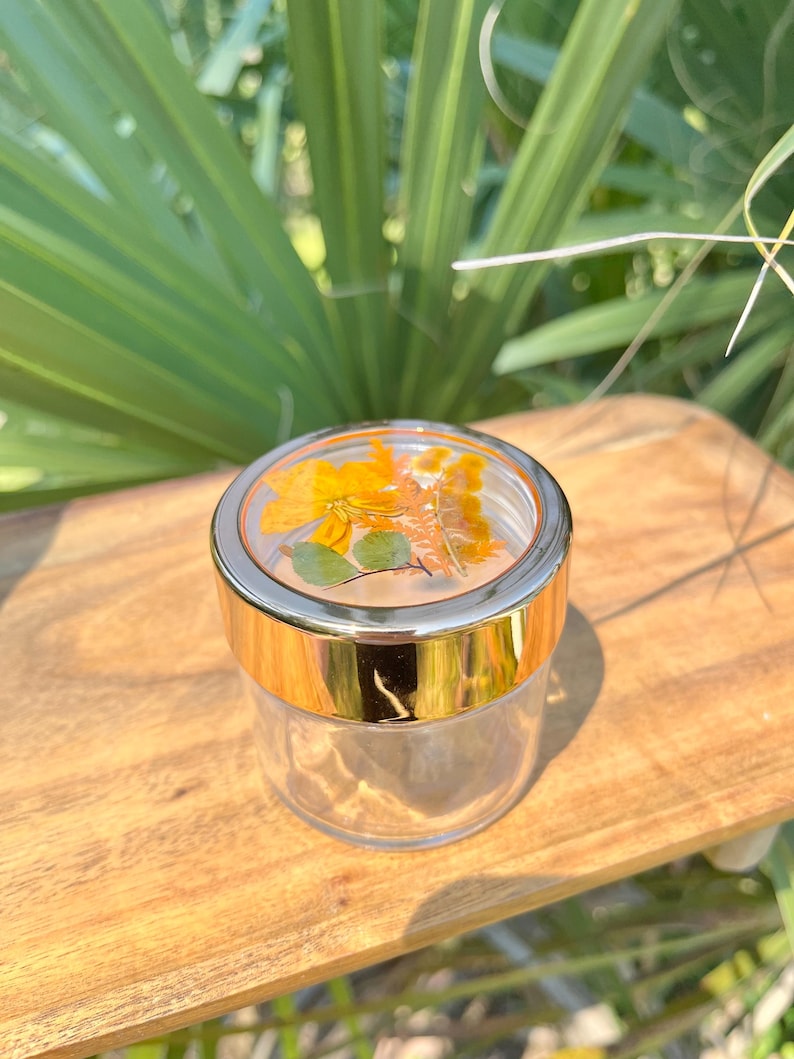 Botanical Stash Jars | 3oz Glass Jars With Lid | Small Decorative ...