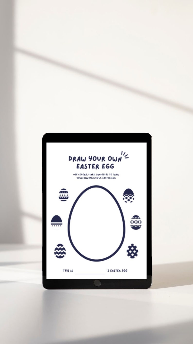 Easter Printable Draw Your Own Egg Activity Pdf Download - Etsy