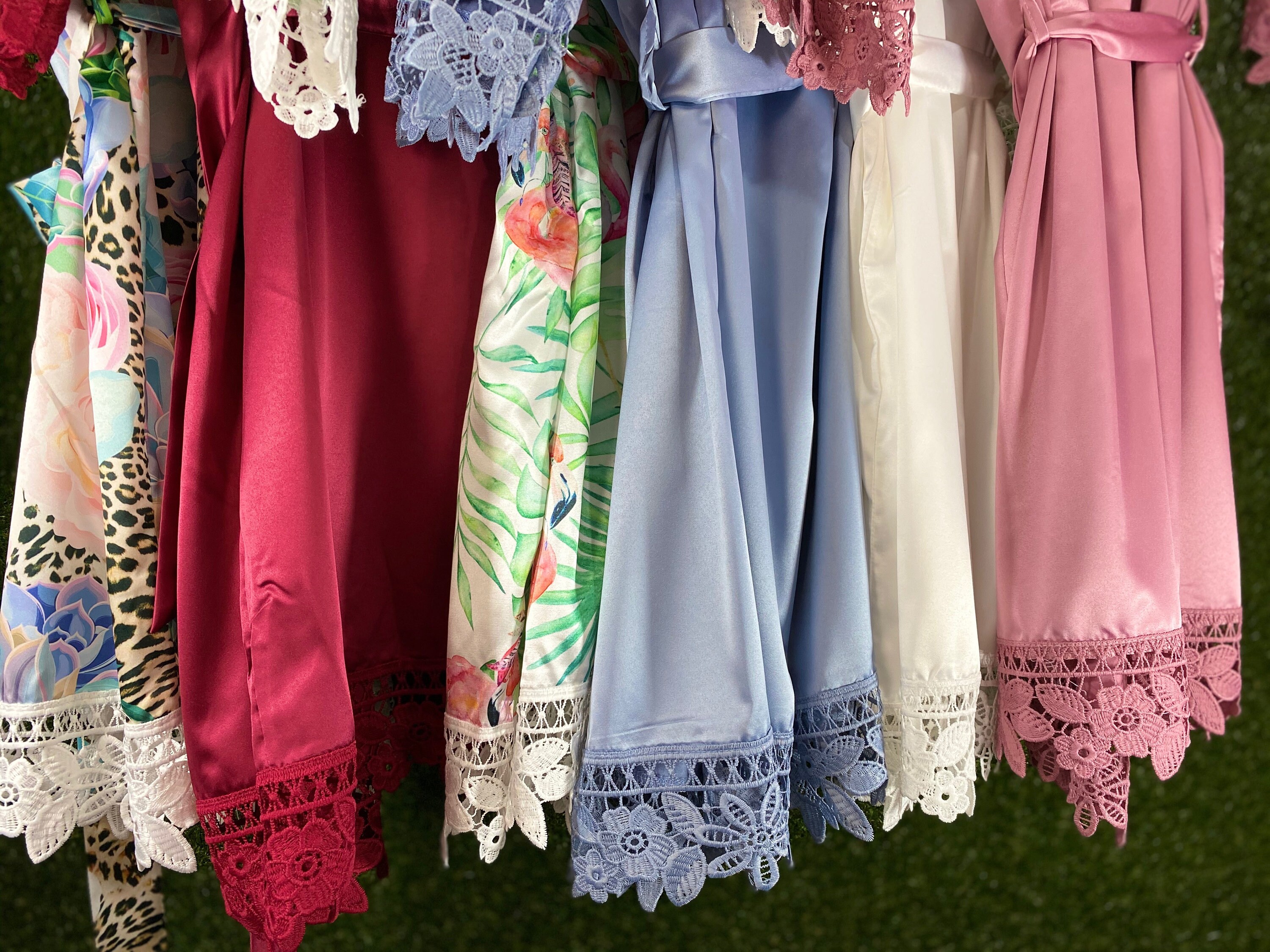 Tropical Leaf Robes Bridesmaid Robes Bachelorette Party | Etsy