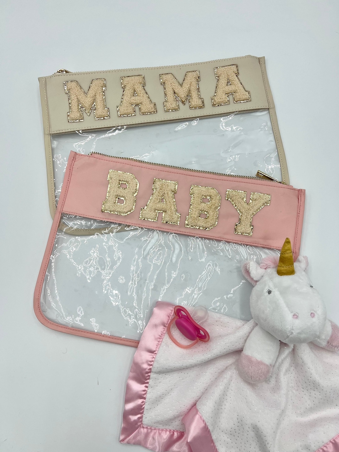 Personalized Baby Clear Pouch , Toiletry Bag, It's A Girl, Clear Bag ...