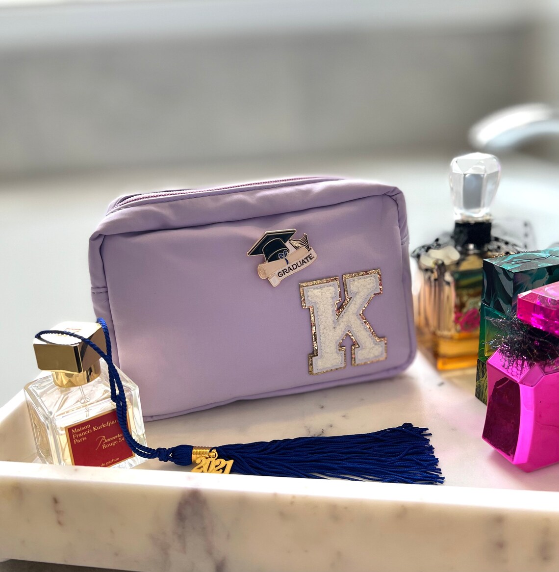 Graduation Gift Make up Bag, Personalized Nylon Bags , Gift for Girls ...