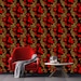 Red Floral Vintage Removable Wallpaper: Peel and Stick Vinyl - Etsy