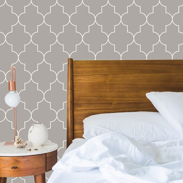 Grey Geometric Peel & Stick Wallpaper - Etsy
