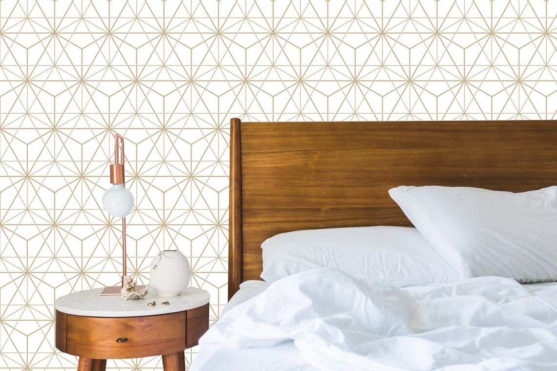 Modern Geometric Wallpaper Peel and Stick Removable Wall - Etsy