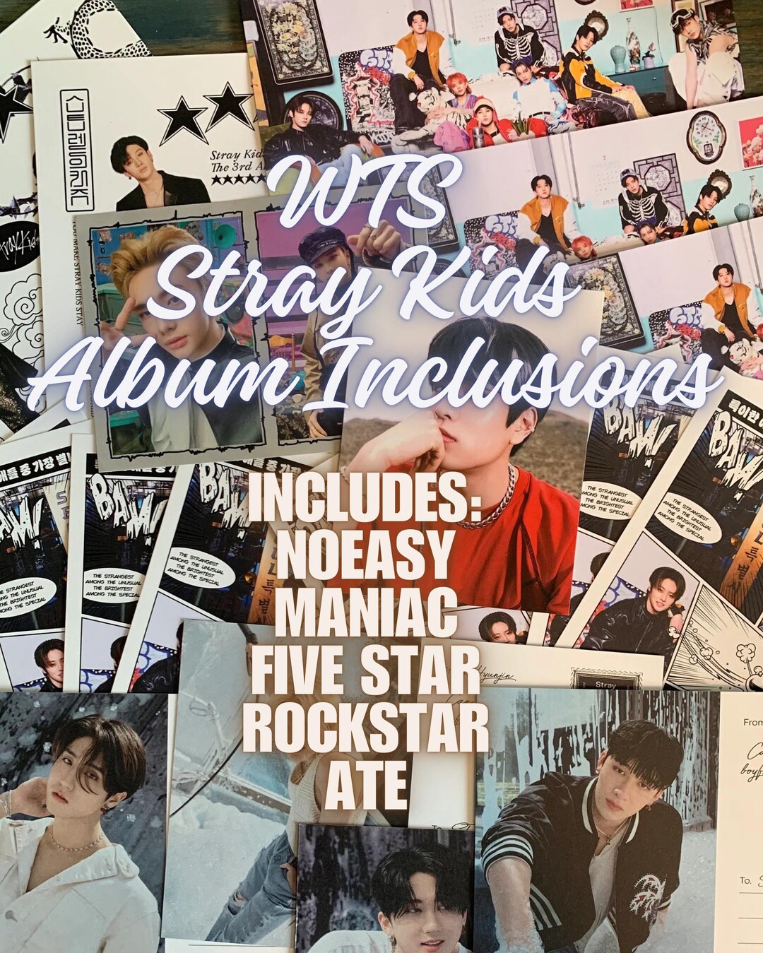 Stray Kids Album Inclusions (postcards, Stickers, Mini Posters) - Etsy